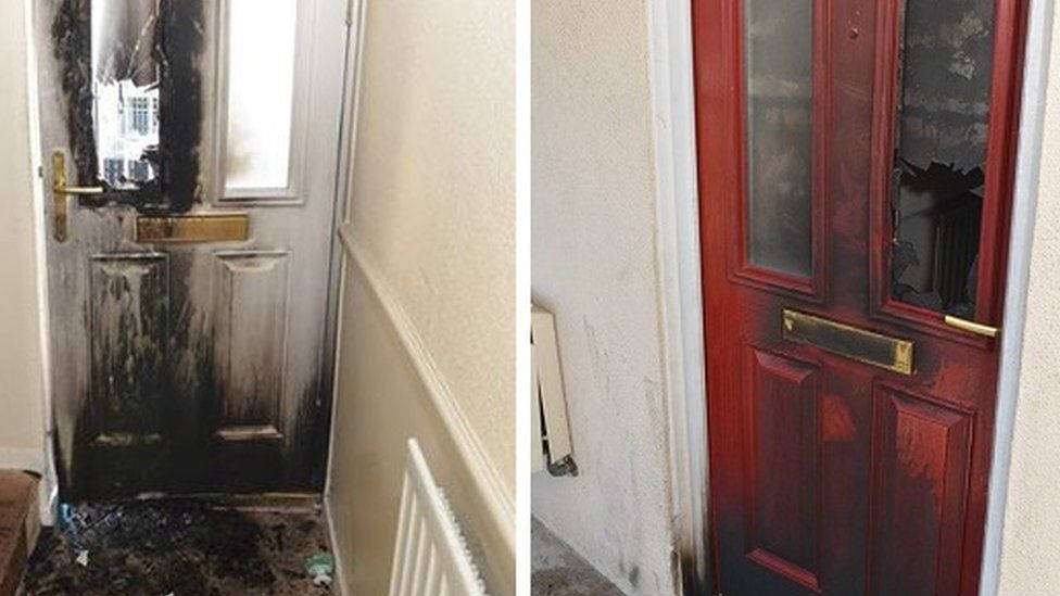 Limavady fire: Petrol 'poured' through letterbox in arson attack - BBC News