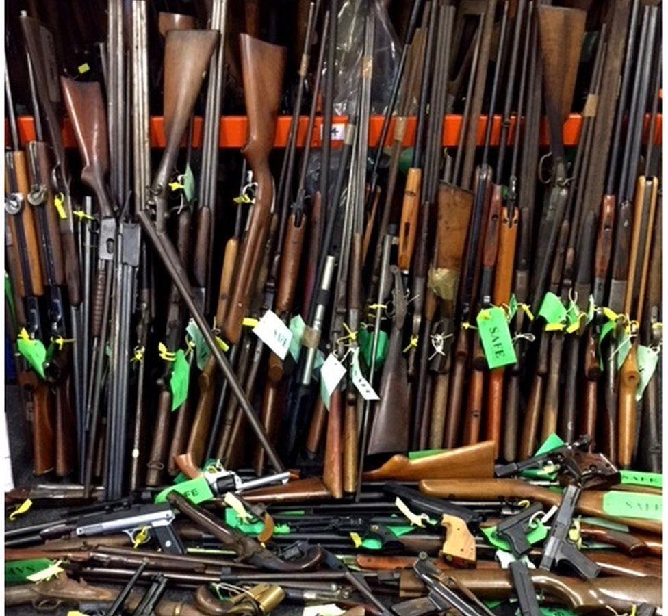 Norfolk and Suffolk Police receive 500 firearms during amnesty - BBC News