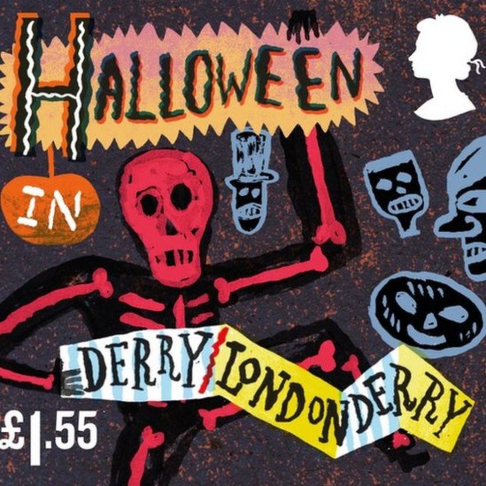 Derry Halloween postage stamp released by Royal Mail - BBC News