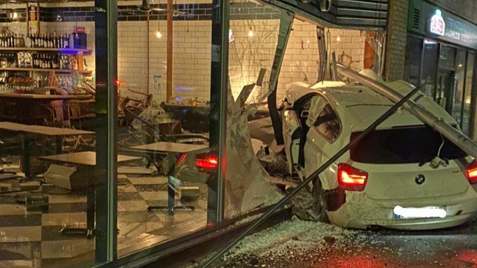 Zucco: Car crash restaurant reopens after fundraiser - BBC News