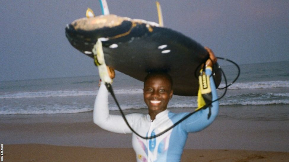 How surfing is challenging tradition in a Ghanaian town - BBC Sport