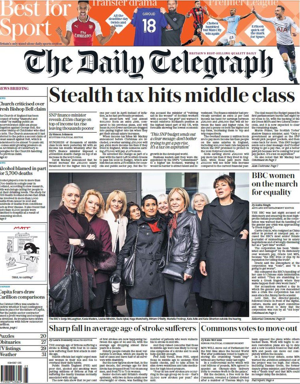 The papers: Budget deal tax claims - BBC News