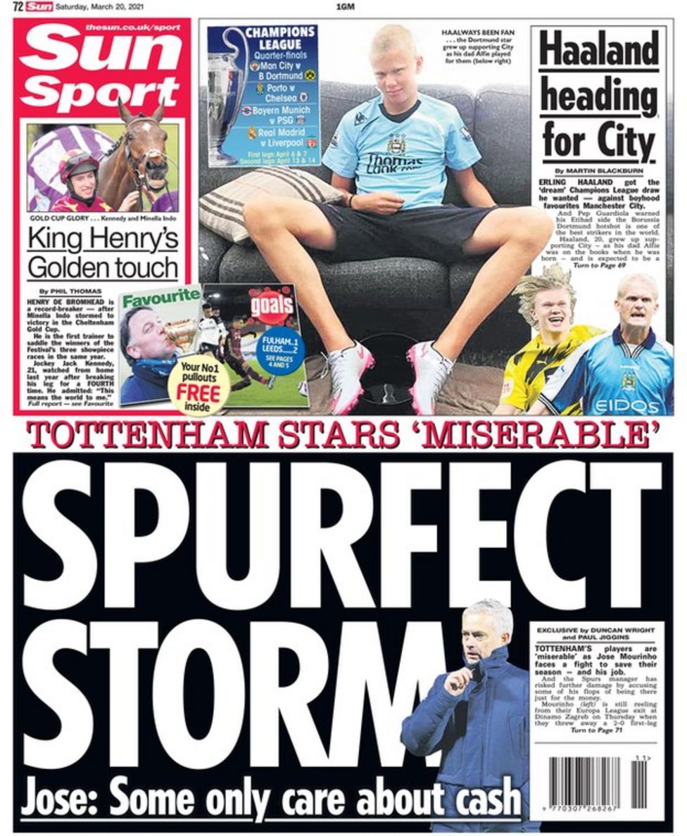 Saturday's back pages - BBC Sport