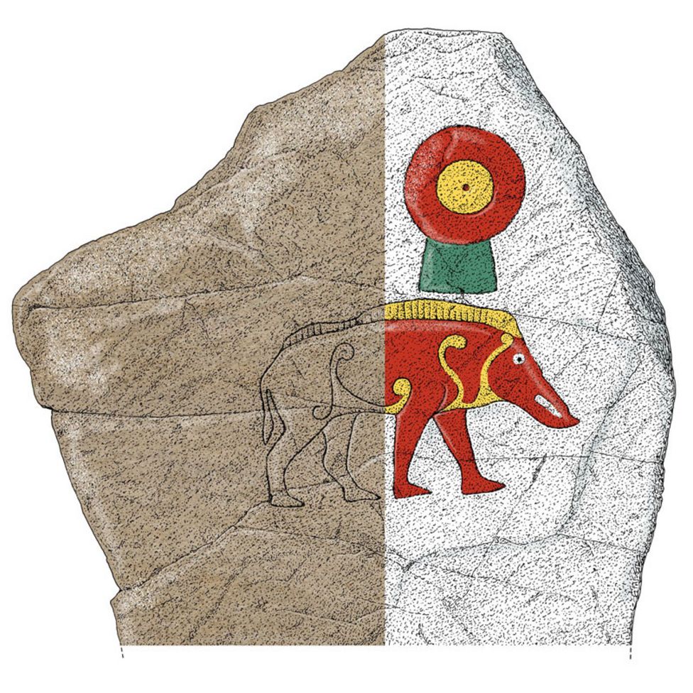 Scotland's carved Pictish stones re-imagined in colour - BBC News