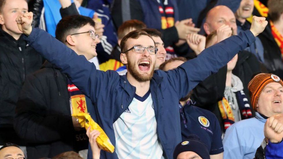 Scotland fans dare to dream after magnificent win over Spain - BBC News