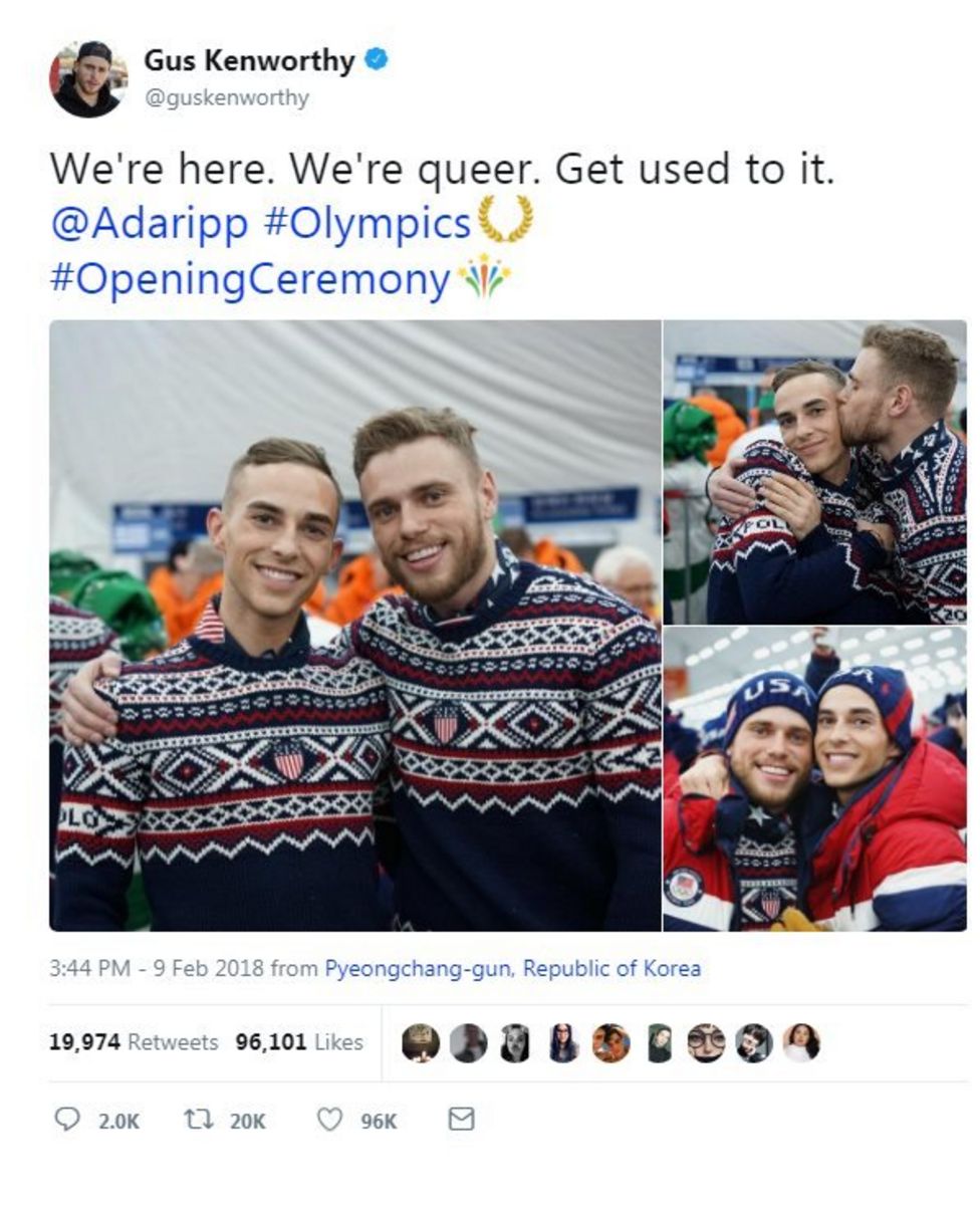 Winter Olympics 2018: Team USA's first openly gay male Olympians march ...