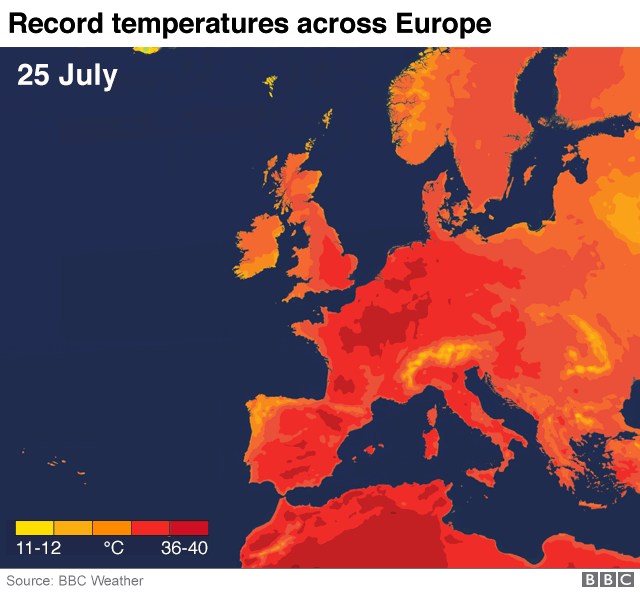 UK weather: The UK's record-breaking heat in maps and charts - BBC News
