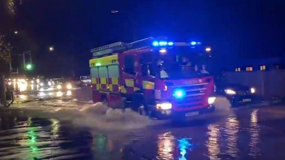Flooding: Firefighters receive 500 calls as heavy rain causes chaos ...