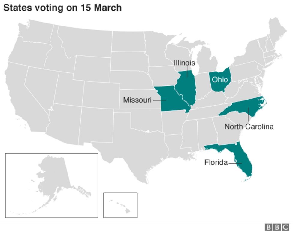 US election 2016: Primary results 15 March - BBC News