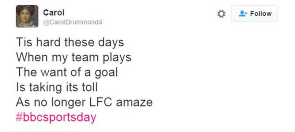 Football poems, contributed by readers of Sportsday live - BBC Sport