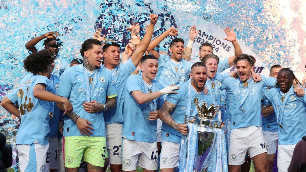 Man City win Premier League for fourth time in a row - BBC Newsround