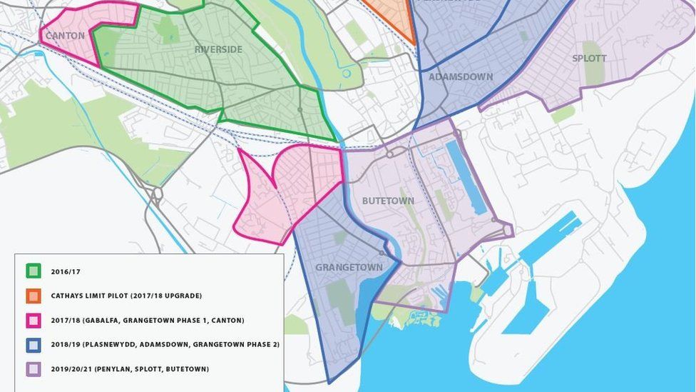 New Cardiff 20mph zones begin in Canton and Riverside - BBC News