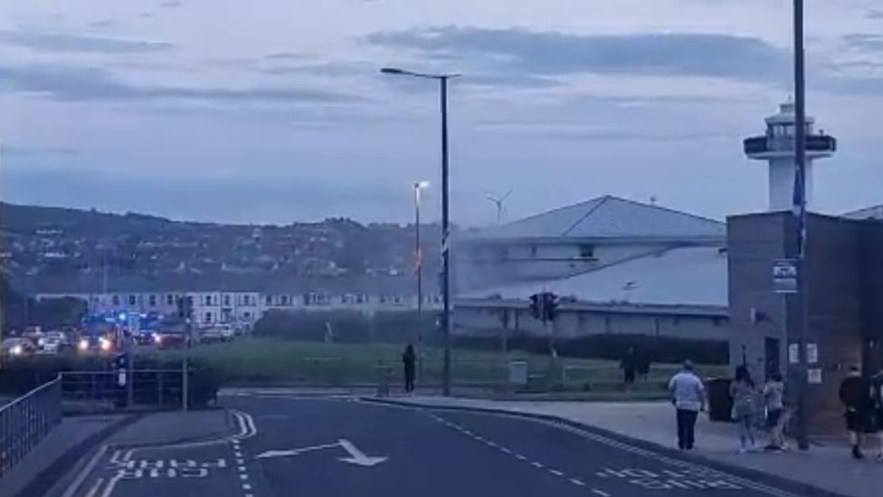 Dunluce Centre: Fire at Portrush building treated as arson - BBC News