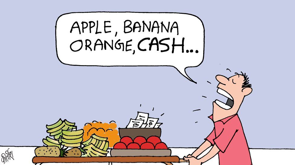Cartoons of how 'cashless' Indians are coping - BBC News