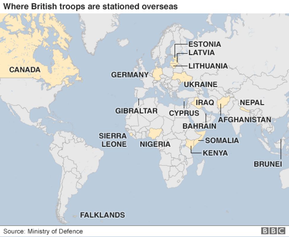 Where Are British Troops Deployed Overseas Bbc News
