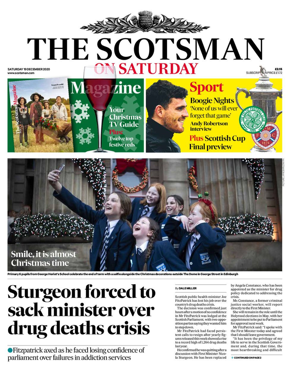 Scotland's papers: Minister 'forced to quit' over drugs deaths record ...