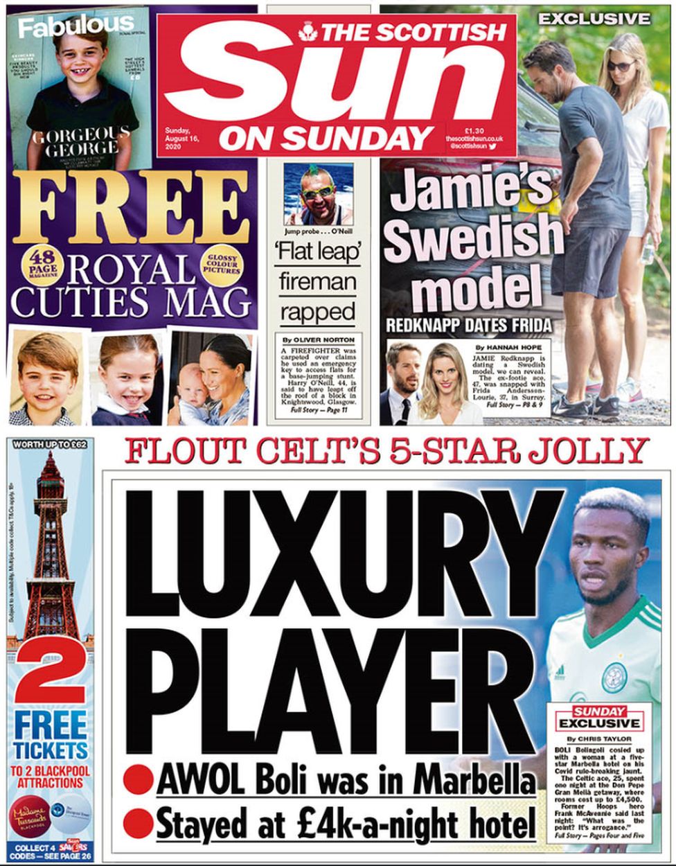 Scotland's papers: Rail bosses 'blamed over deaths' and Covid scandal ...