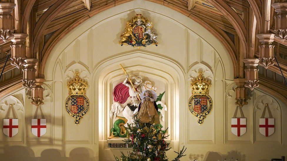 Queen's pantomime costumes displayed at Windsor Castle - BBC News