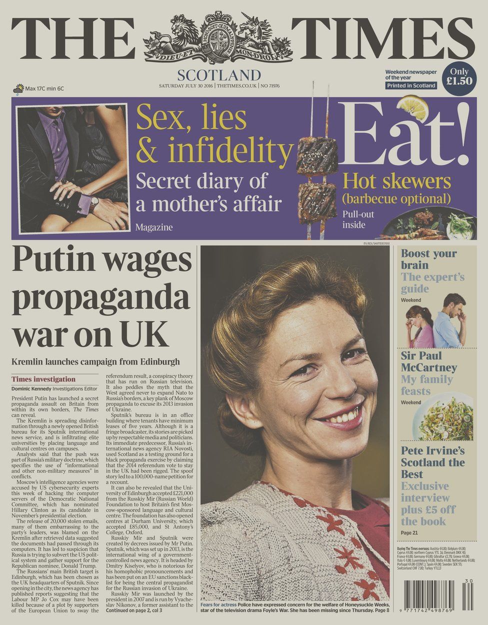 Scotland's papers: Independence polls and child abuse probe - BBC News