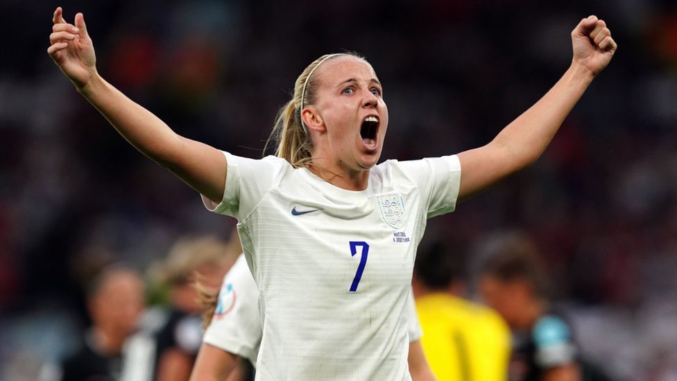 Lioness Beth Mead praises football picture book - BBC News