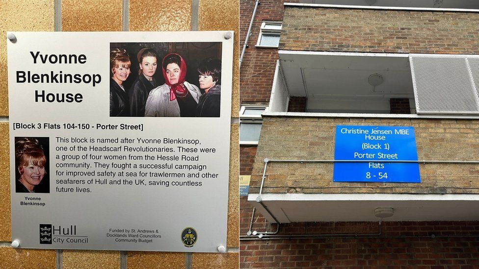Hull tower blocks named in honour of trawler campaigner women - BBC News