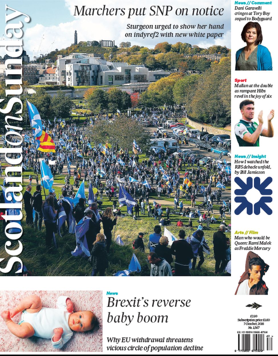 Scotland's papers: March on the capital - BBC News