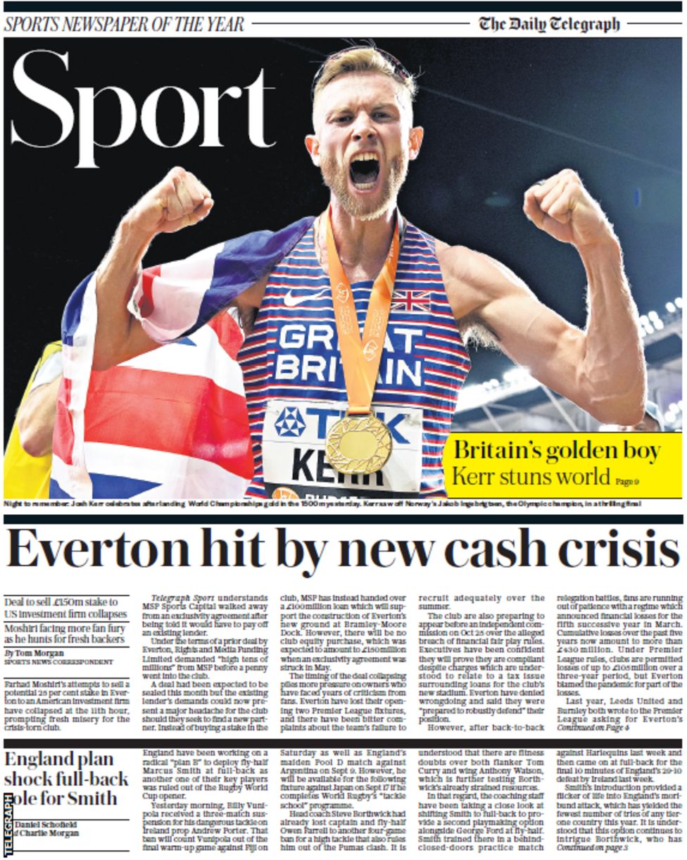 Thursday's back pages - BBC Sport