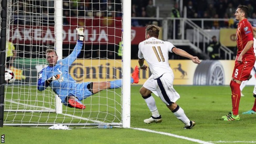Ciro Immobile's injury-time winner rescues Italy in Macedonia - BBC Sport