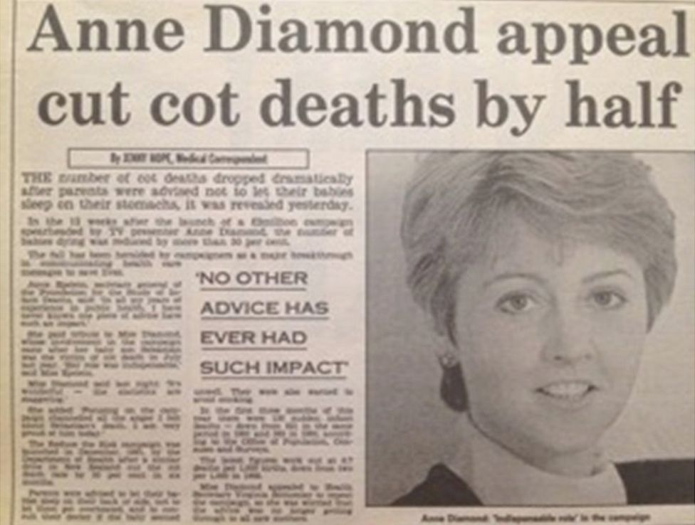 Cot death: How Anne Diamond helped save thousands of babies - BBC News