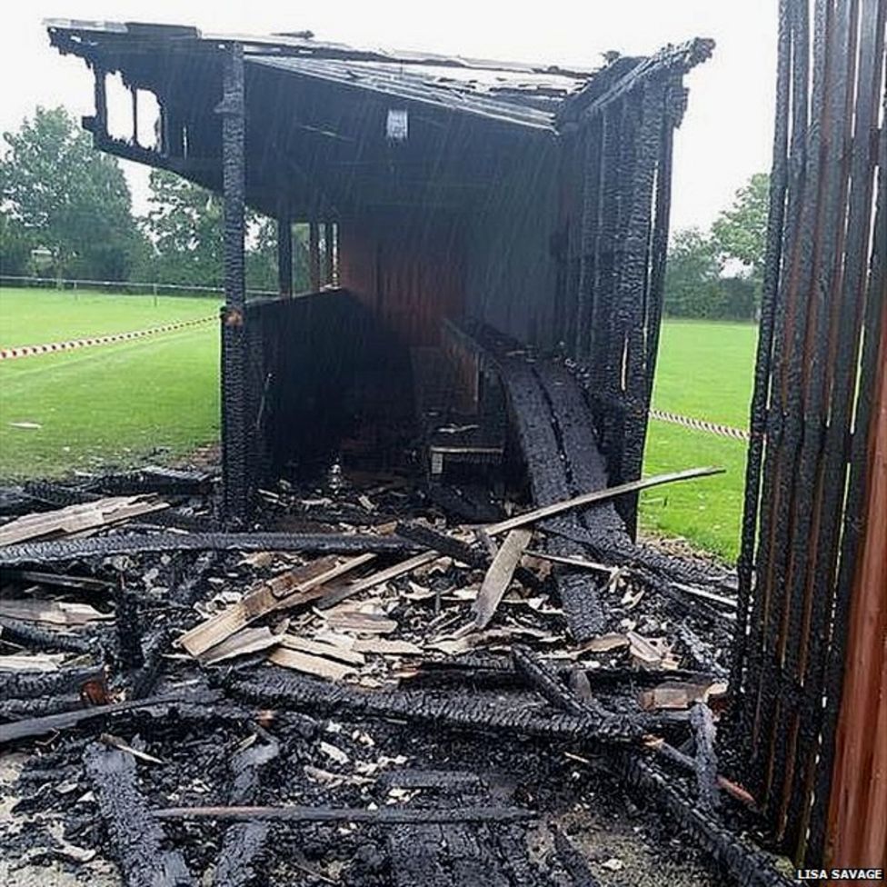 Watton football stand fire 'devastating' - BBC News