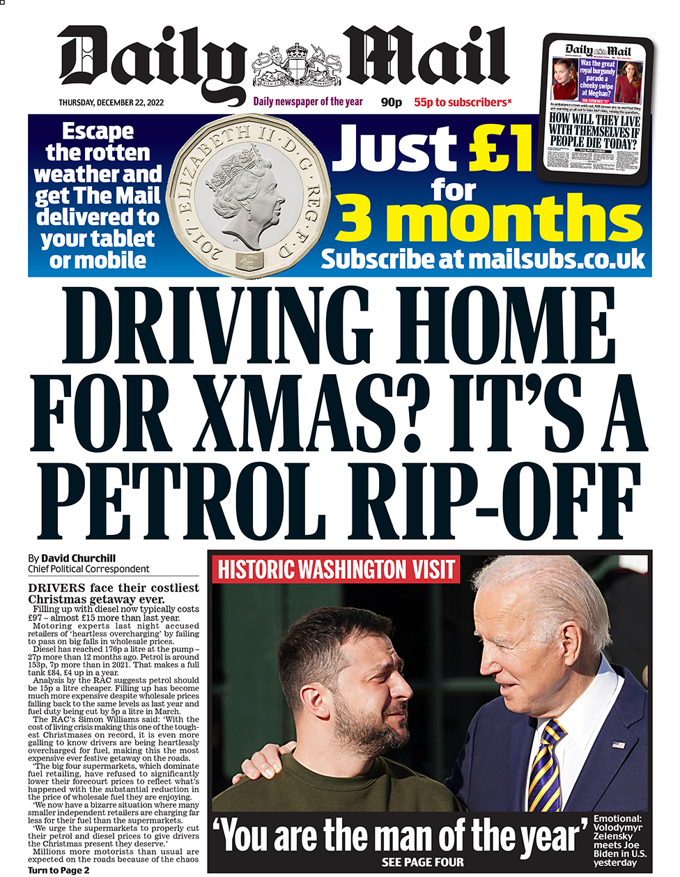 Newspaper headlines: 'Fears for sick' and PM's 'silence' over strike ...