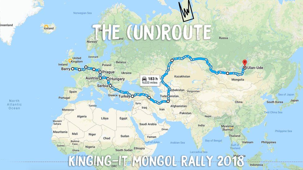 Mongol Rally: Barry friends race to Siberia in Fiat Panda - BBC News