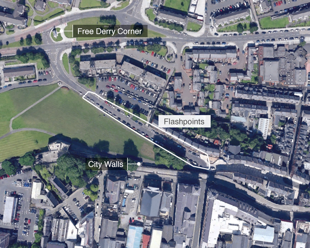 Coveney and Foster stand 'in solidarity' with Derry residents - BBC News