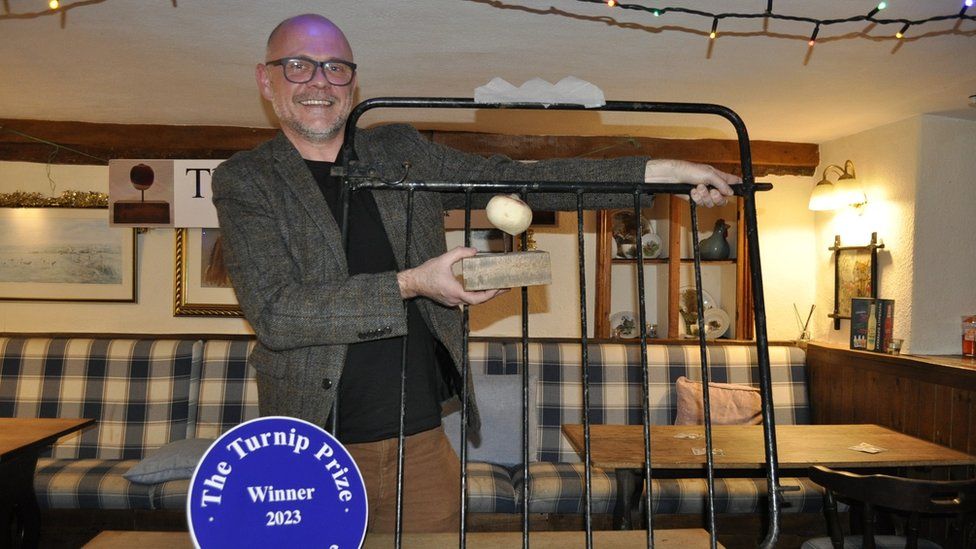 Turnip Prize 2023: Party Gate by Mr Keep Calm announced as winner - BBC ...