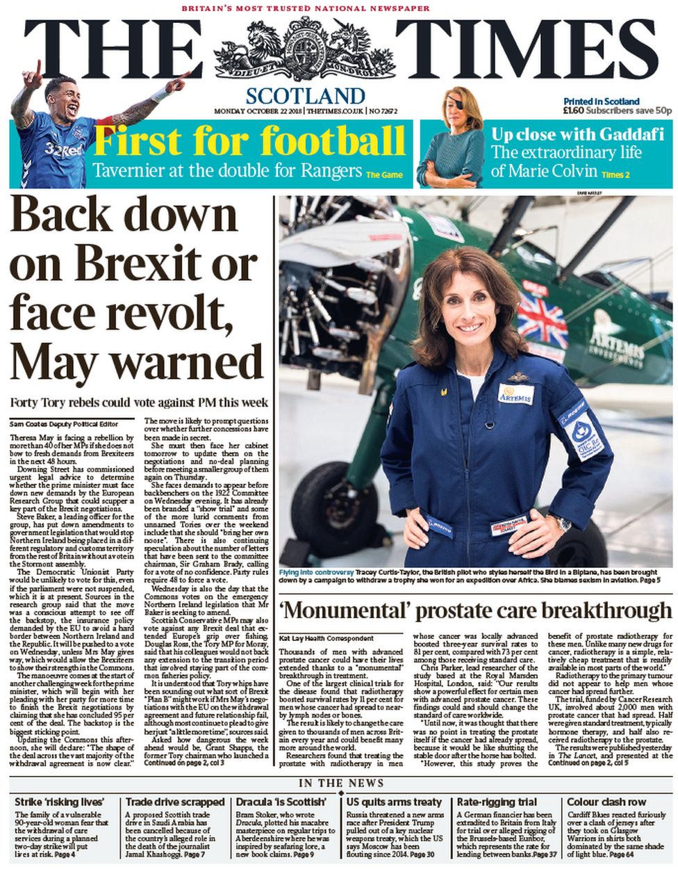 Scotland's papers: Ban on time changes 'illegal' and Scottish Tory ...