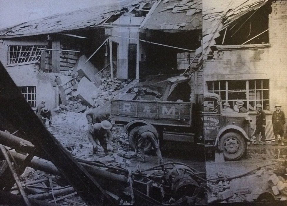 Bombed WW2 Newark factory was rebuilt in three weeks - BBC News
