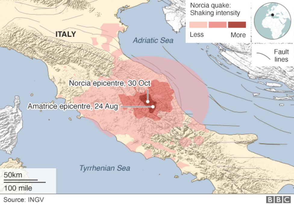 Italy quake: At least 15,000 in temporary shelters - BBC News