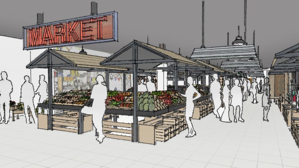 Worksop: New indoor market and bowling alley planned for town - BBC News