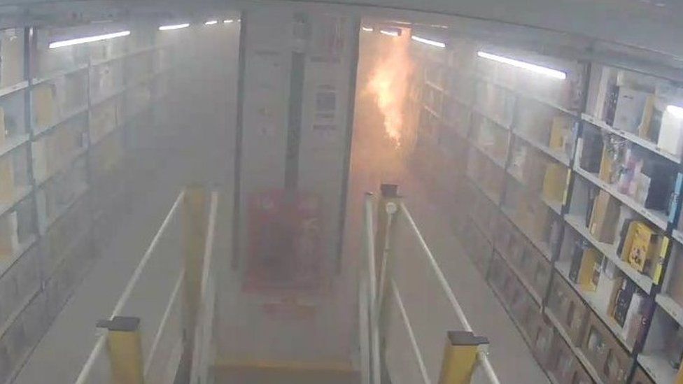 Arsonist jailed over £8m Rugeley Amazon warehouse blaze - BBC News