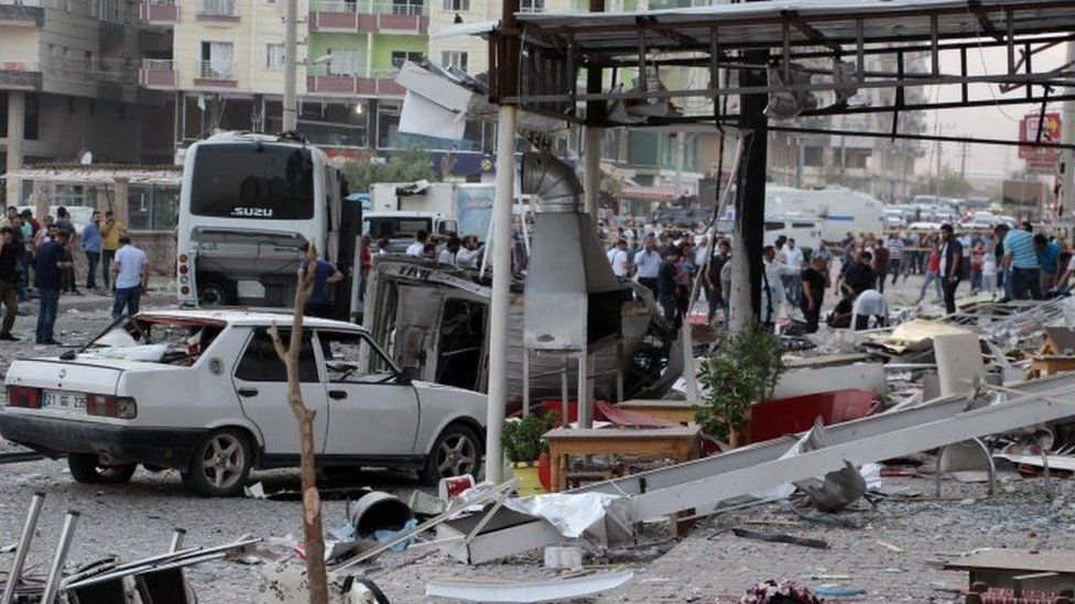 Turkey-PKK conflict: Eight killed in twin bomb blasts - BBC News