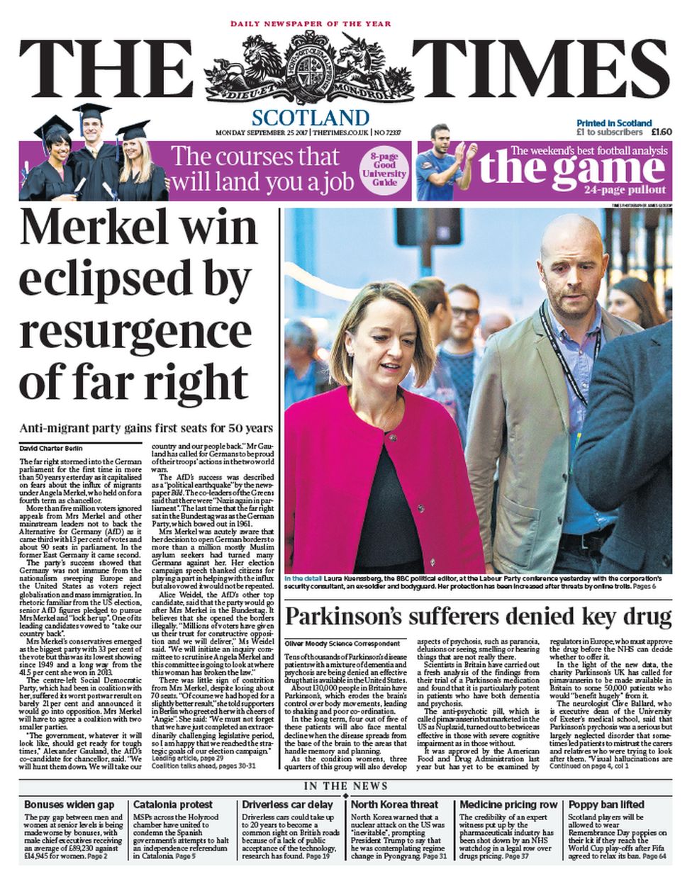 Scotland's papers: Dutch 'bail out' ScotRail - BBC News