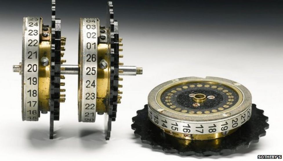 Enigma coding machine auction boosted by bidding war - BBC News