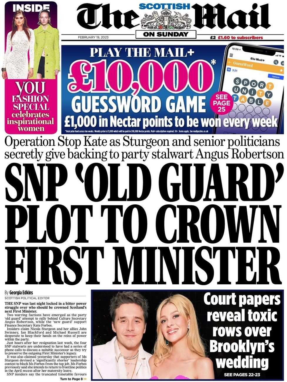 Scotland's papers: Battle over gender bill and Green coalition risk ...