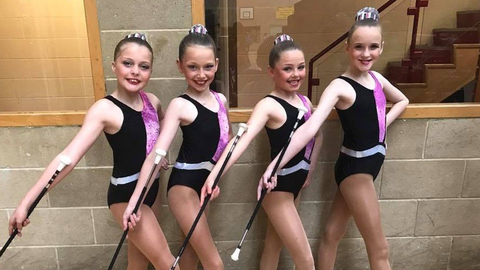 Baton twirling: Squad represents Wales for first time - BBC News