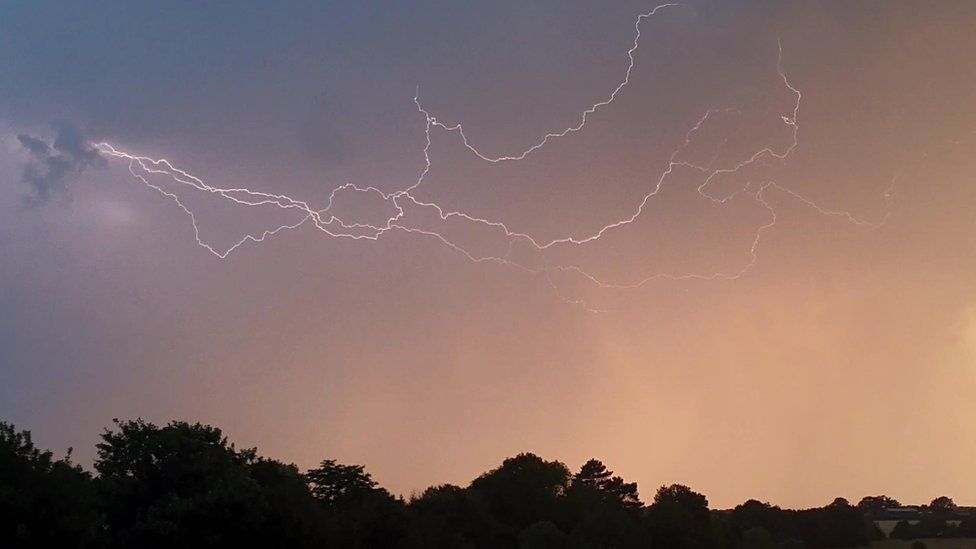 Rare 'lightning rainbows' captured during storms in Hertfordshire and ...
