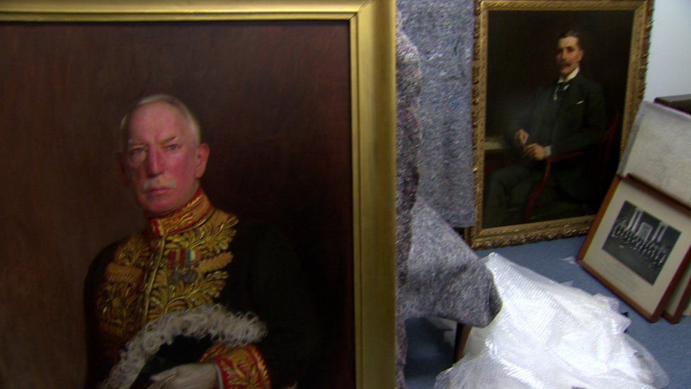 Stormont's hidden history in Dunmurry warehouse - BBC News