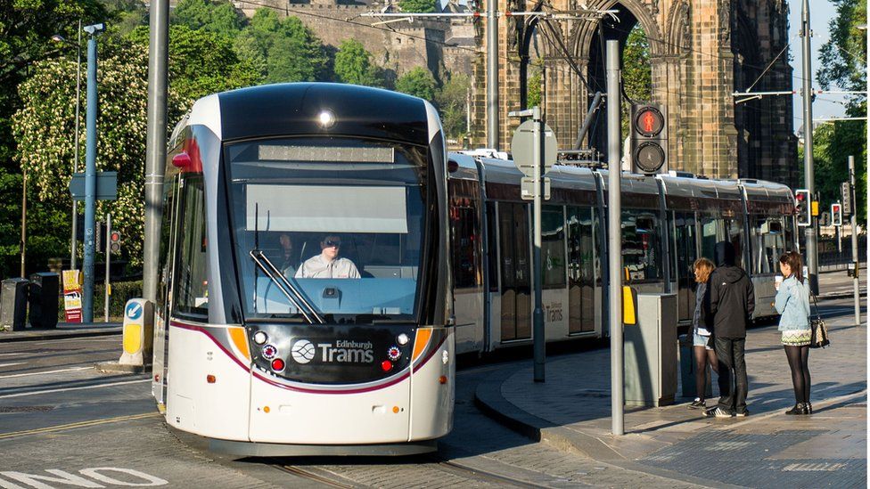 Edinburgh trams to carry passengers if trains disrupted - BBC News
