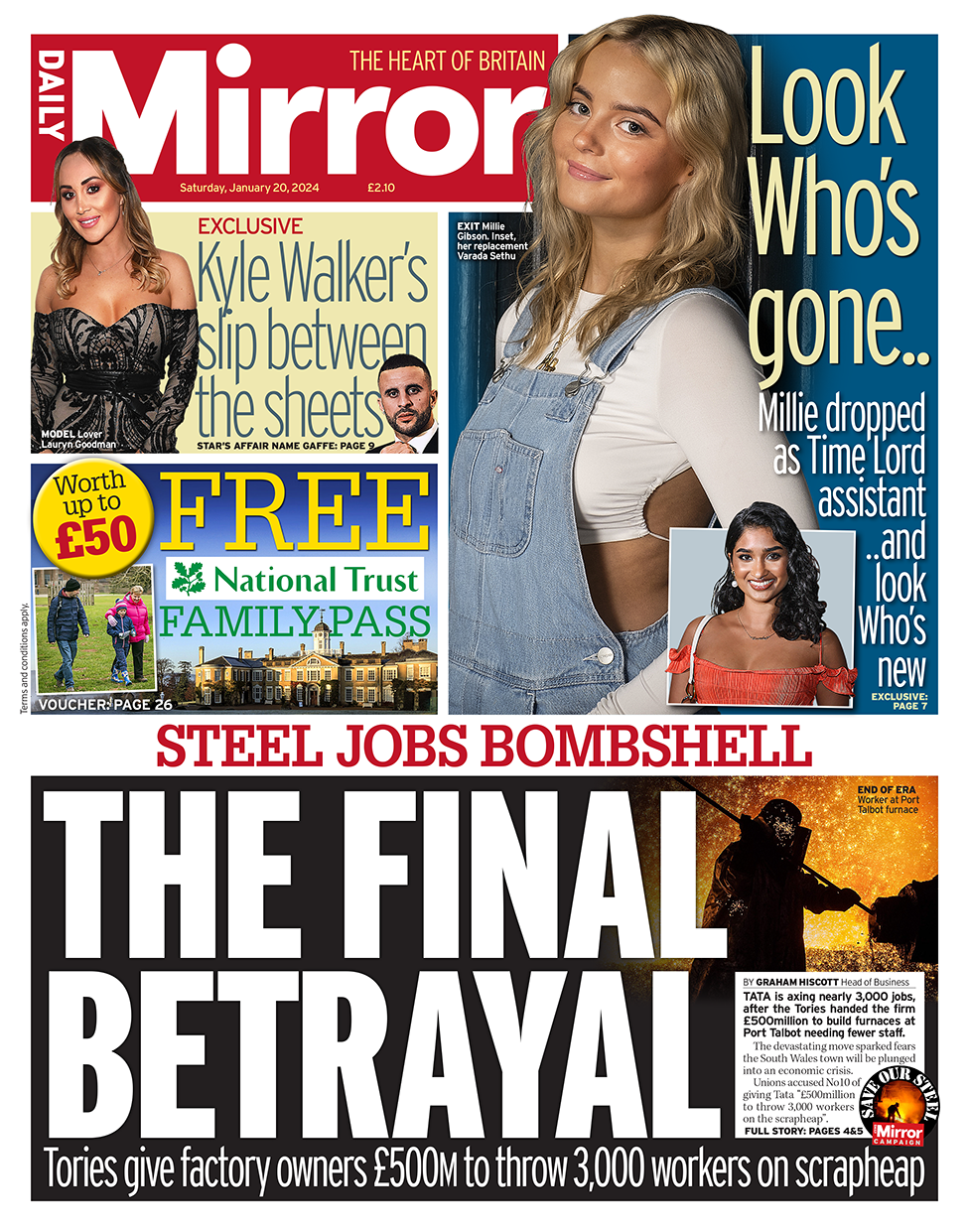 Newspaper headlines: Rwanda plan ‘won’t work’ and steel jobs 'betrayal ...