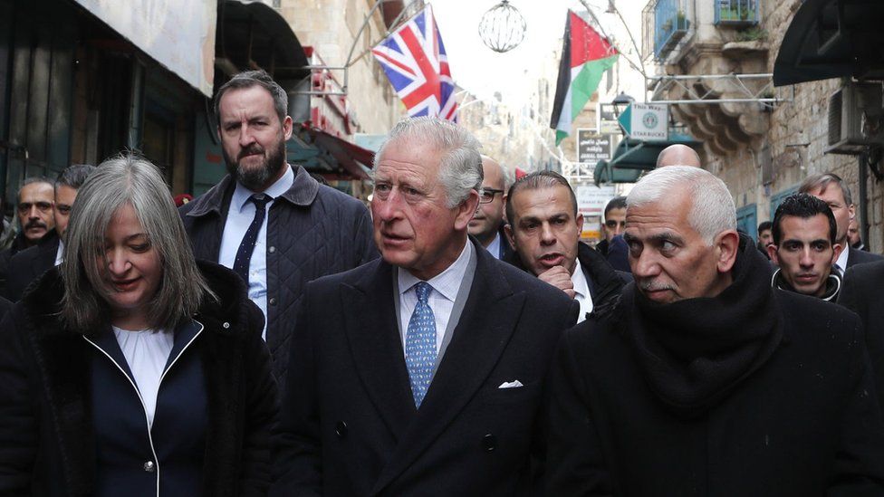 Prince Charles visits grandmother's tomb on Jerusalem visit - BBC News