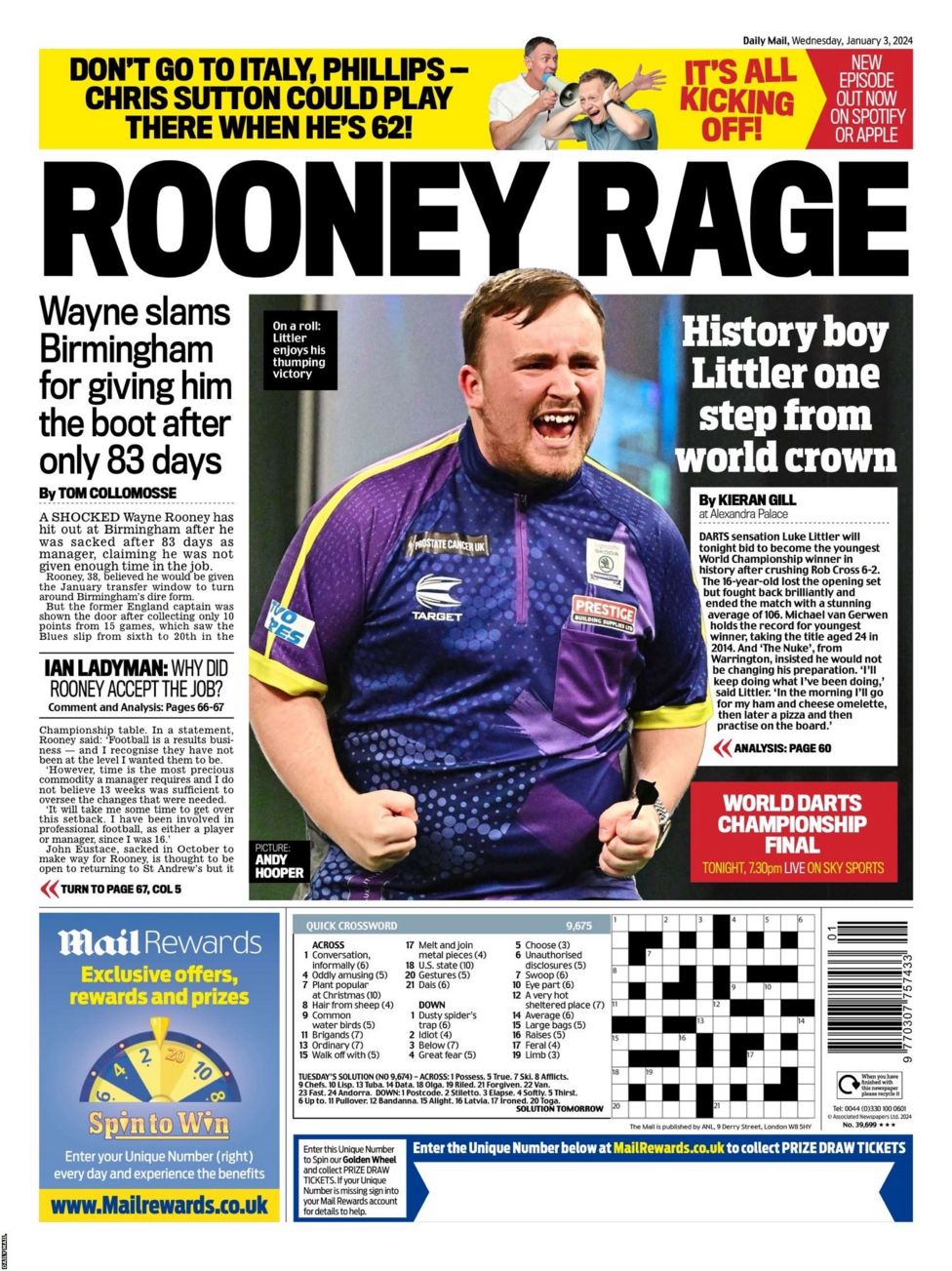 Wednesday's back pages - BBC Sport